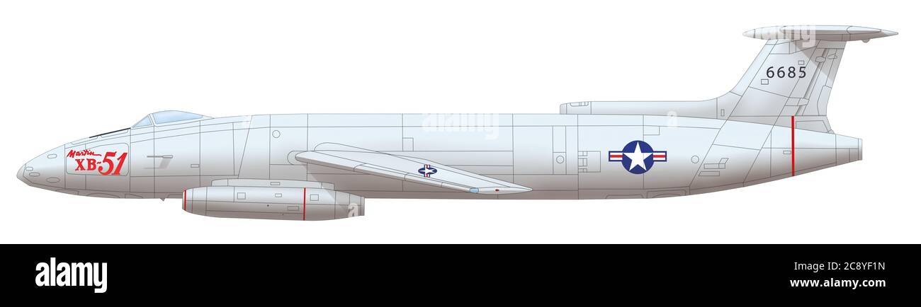 The first prototype Martin XB-51 (serial number 46-685) during the ...