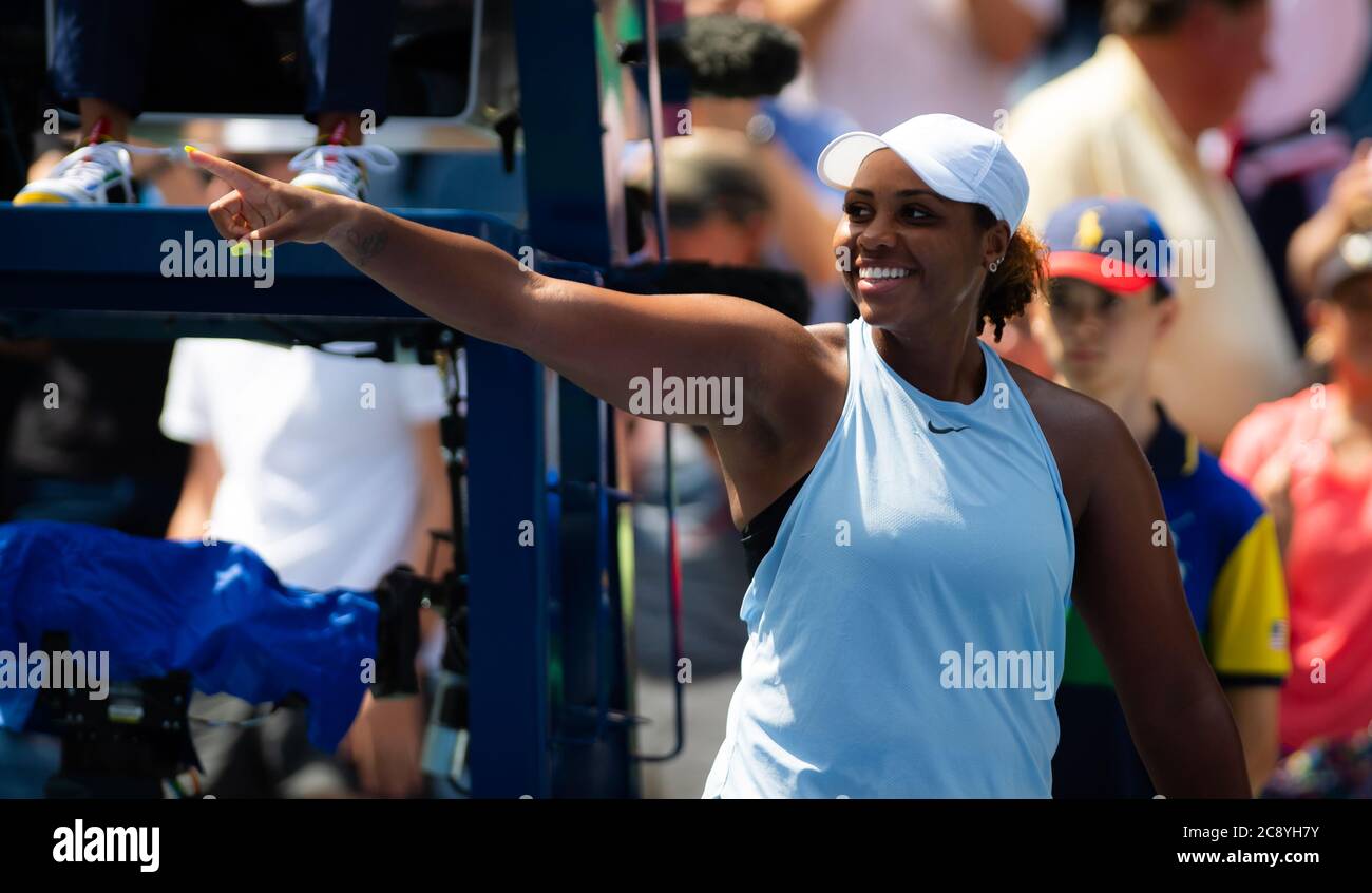 Taylor Townsend of the United States in action during her third-round ...