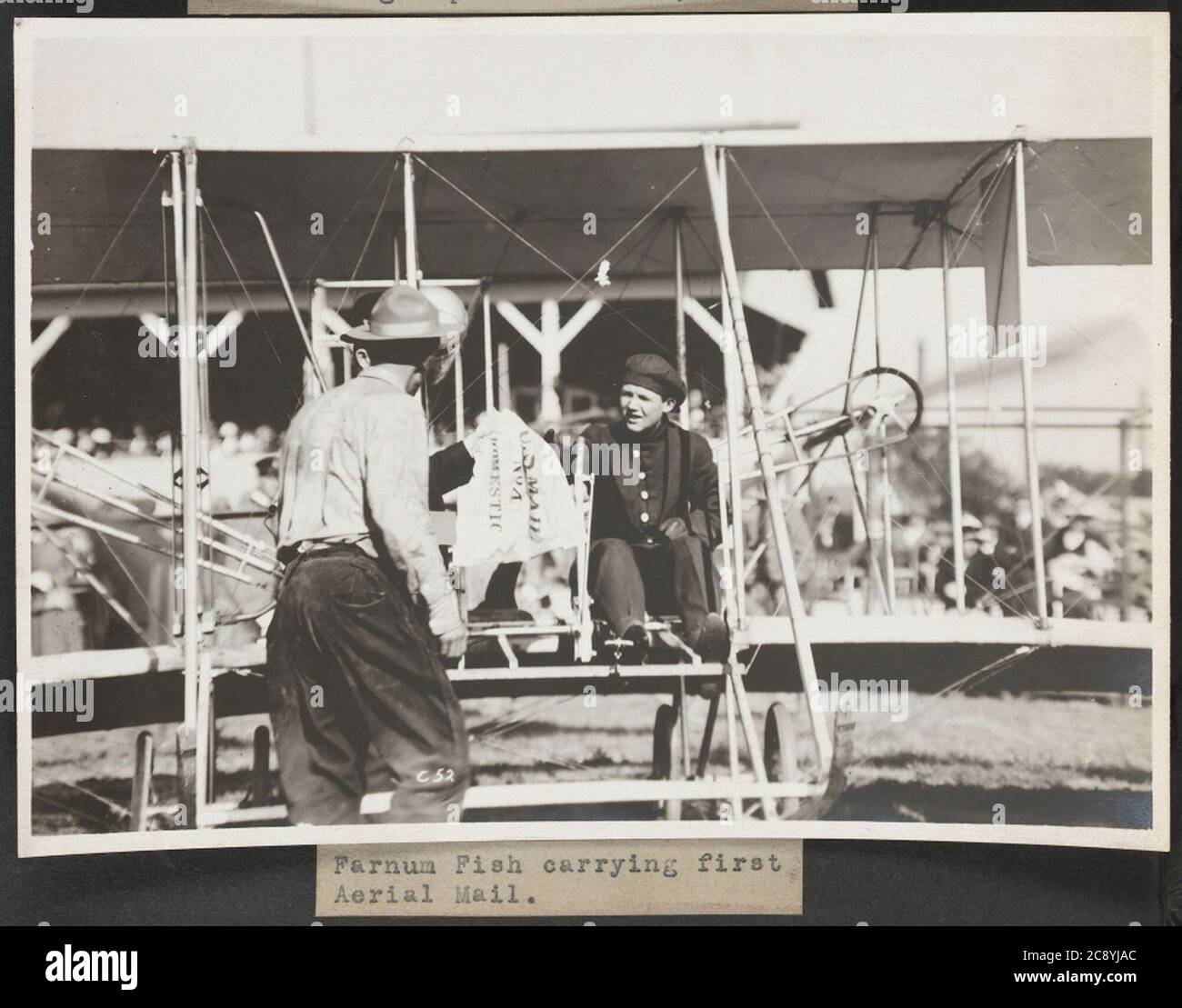 Farnum Fish carrying first Aerial Mail Stock Photo - Alamy