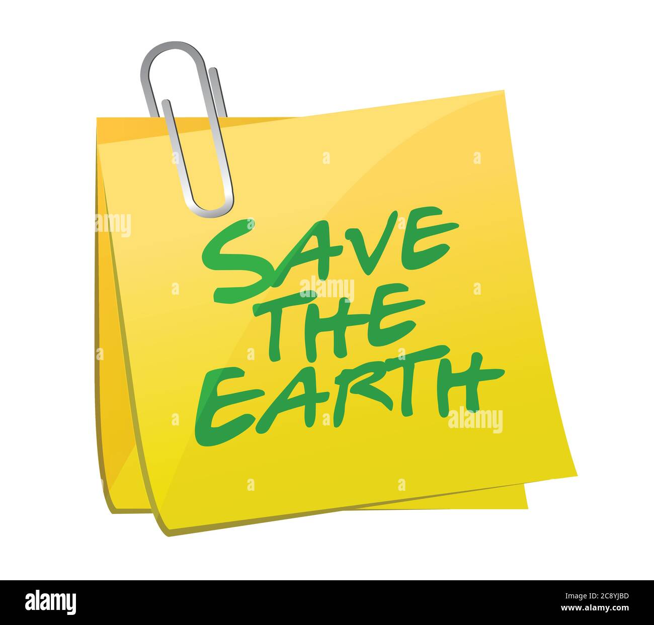 Save the earth post illustration design over a white background Stock ...