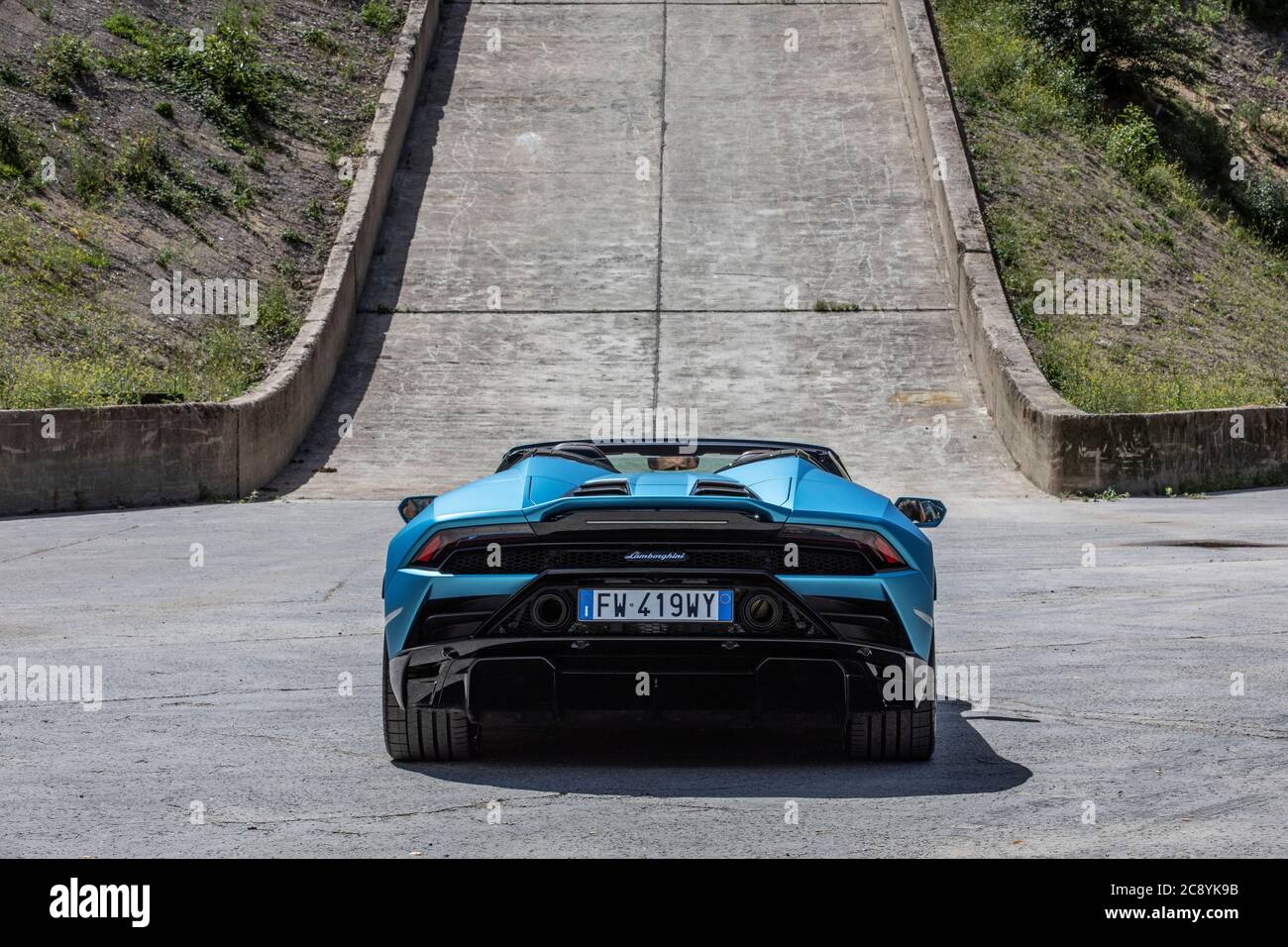 Lamborghini Huracán EVO RWD Spyder, photographed on the Longcross ...