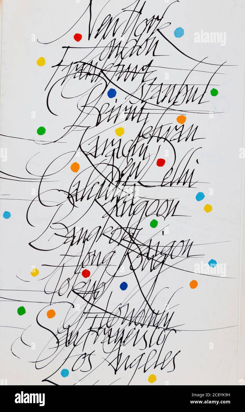 Vintage Pan American World Airways first class menu, USA Stock Photo ...