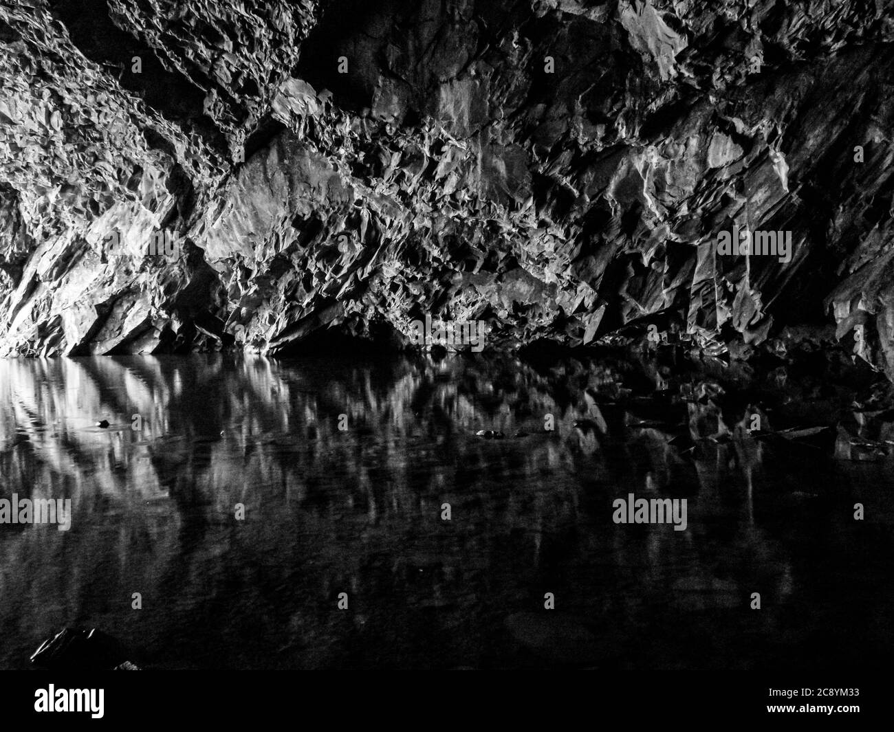 A waterlogged cavern in the lake district Stock Photo - Alamy
