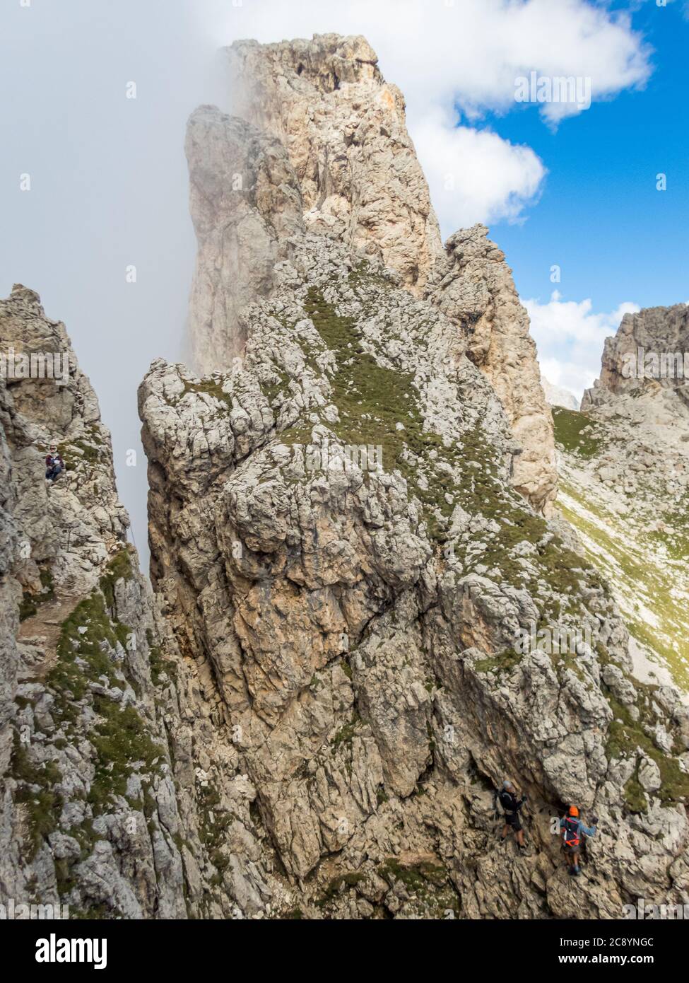 Climbing on the Rotwand and Masare via ferrata in the rose garden in ...
