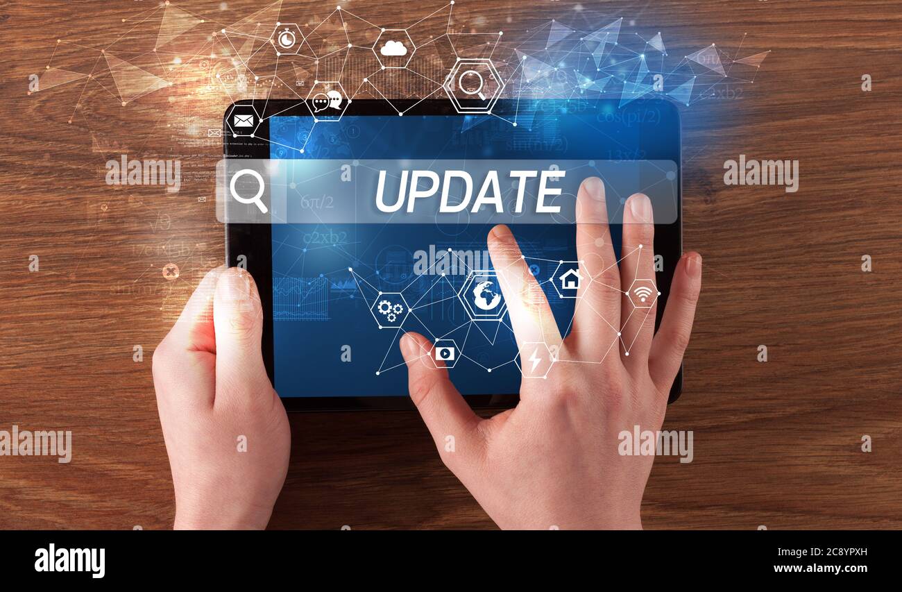 Close up touchscreen update hi-res stock photography and images - Alamy