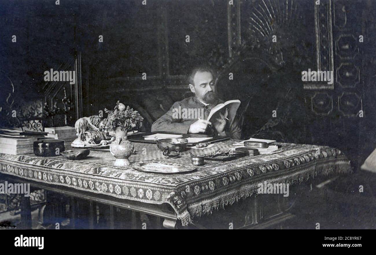 ÉMILE ZOLA (18450-1902) French novelist and journalist in his Paris ...