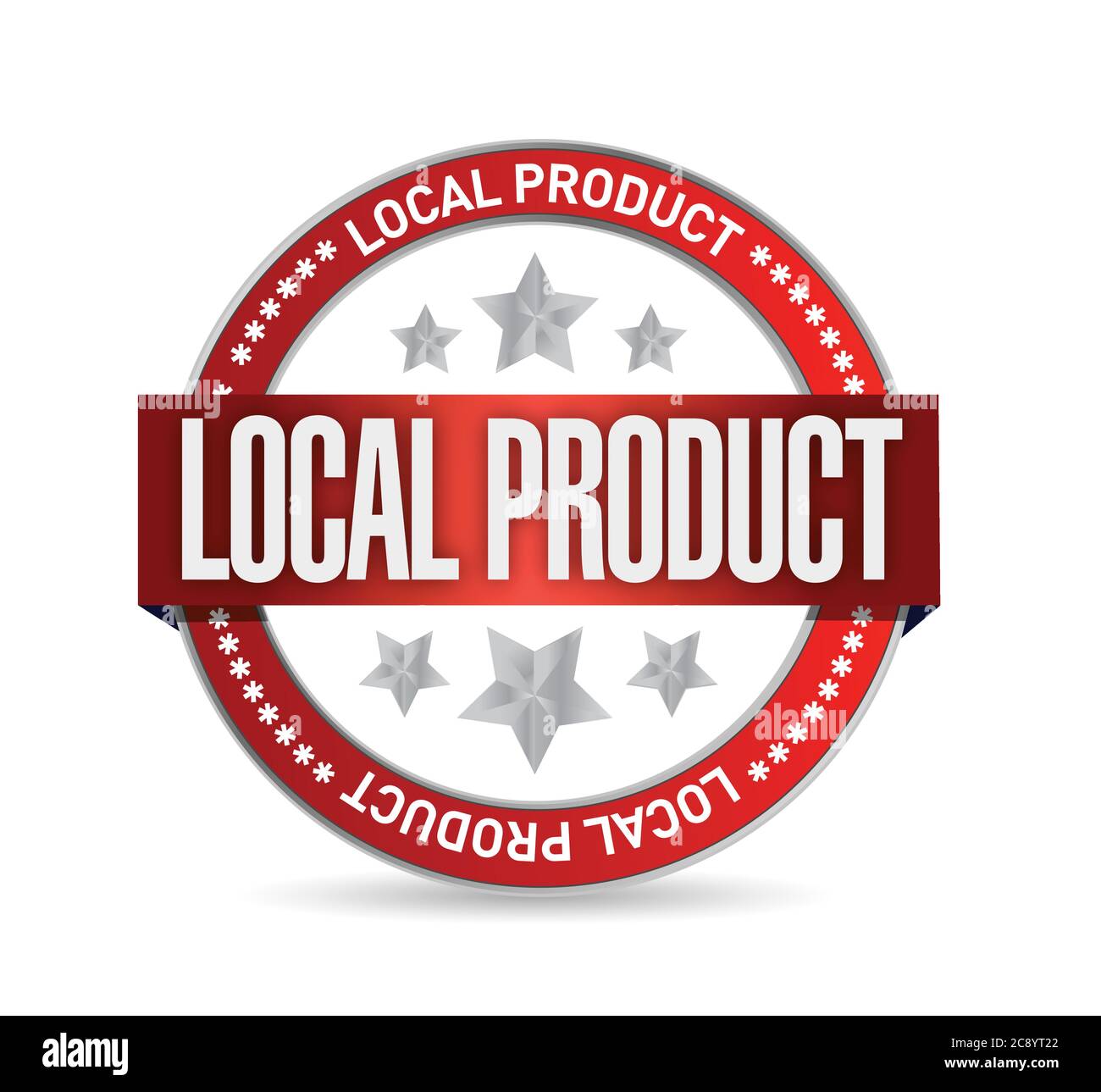 Local product seal illustration design over a white background Stock ...