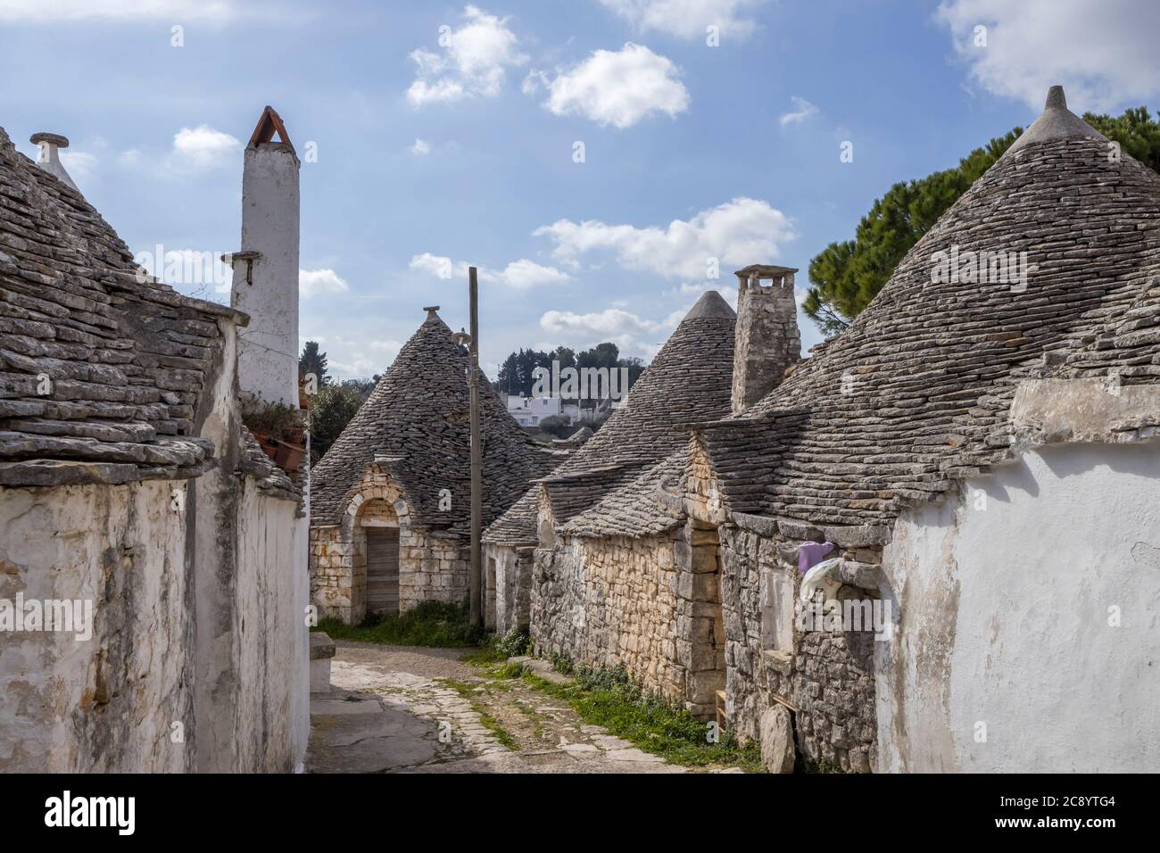 Roof stones trulli of Alberobello. Puglia, southern Italy Stock Photo ...