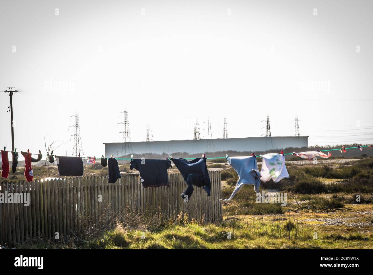 Washing on the line hi-res stock photography and images - Alamy
