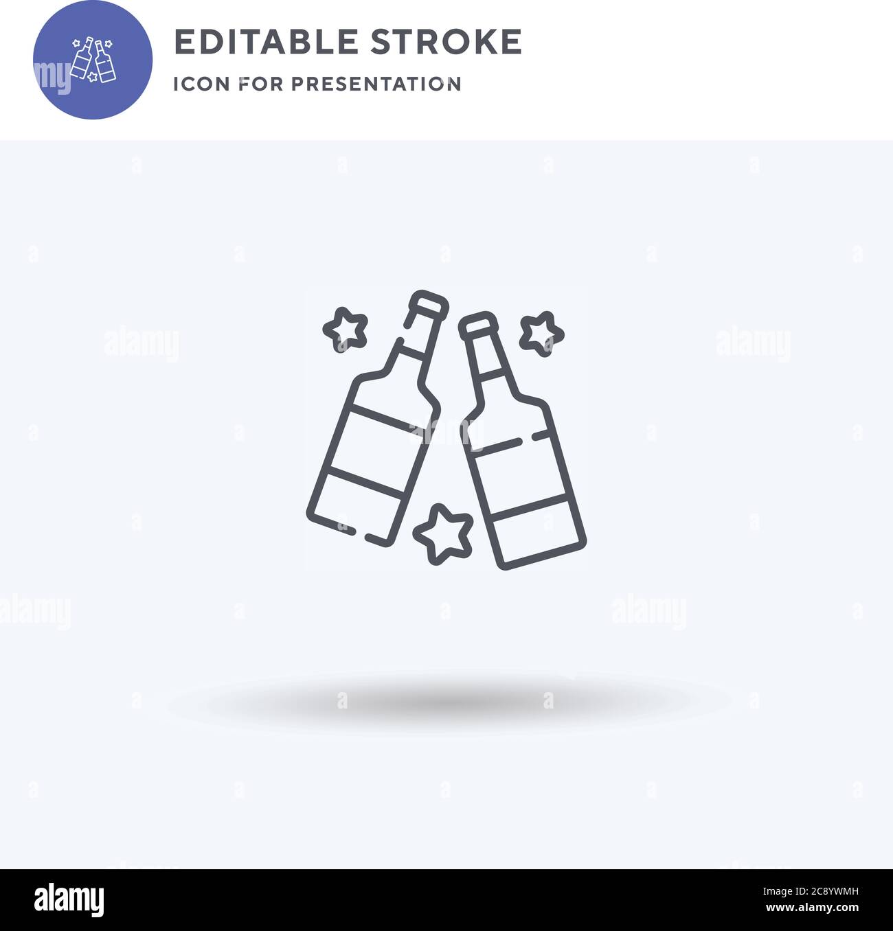 Cheers icon vector, filled flat sign, solid pictogram isolated on white ...