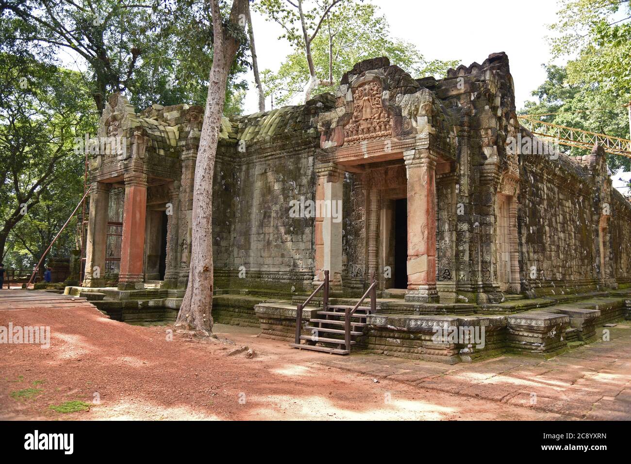 Ancient buildings in the Angkor Wat temple complex, Cambodia Stock ...