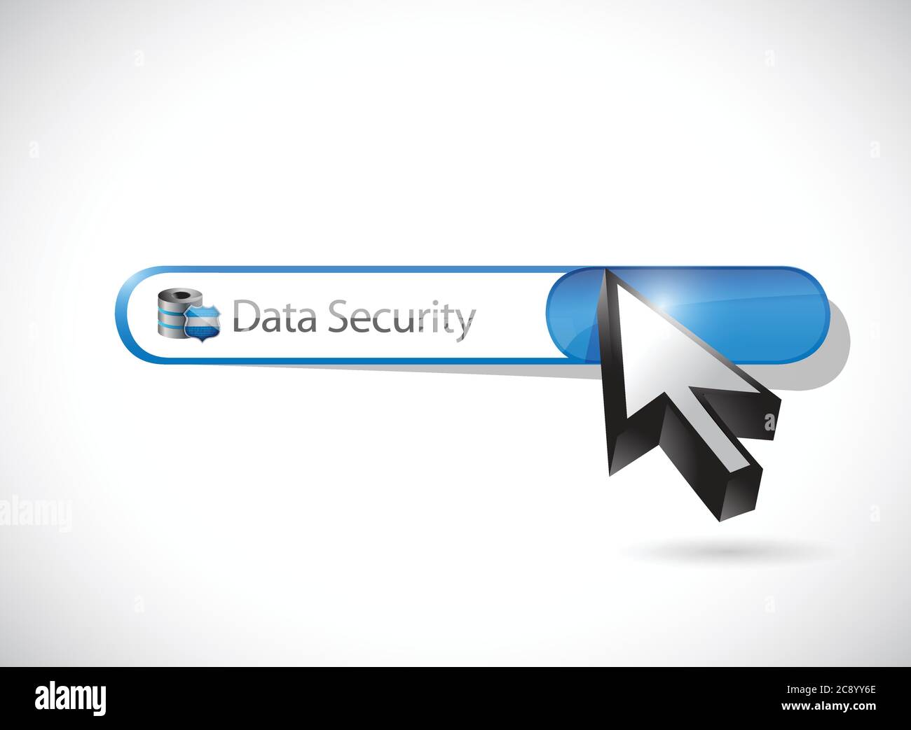 Data security search bar illustration design over a white background ...