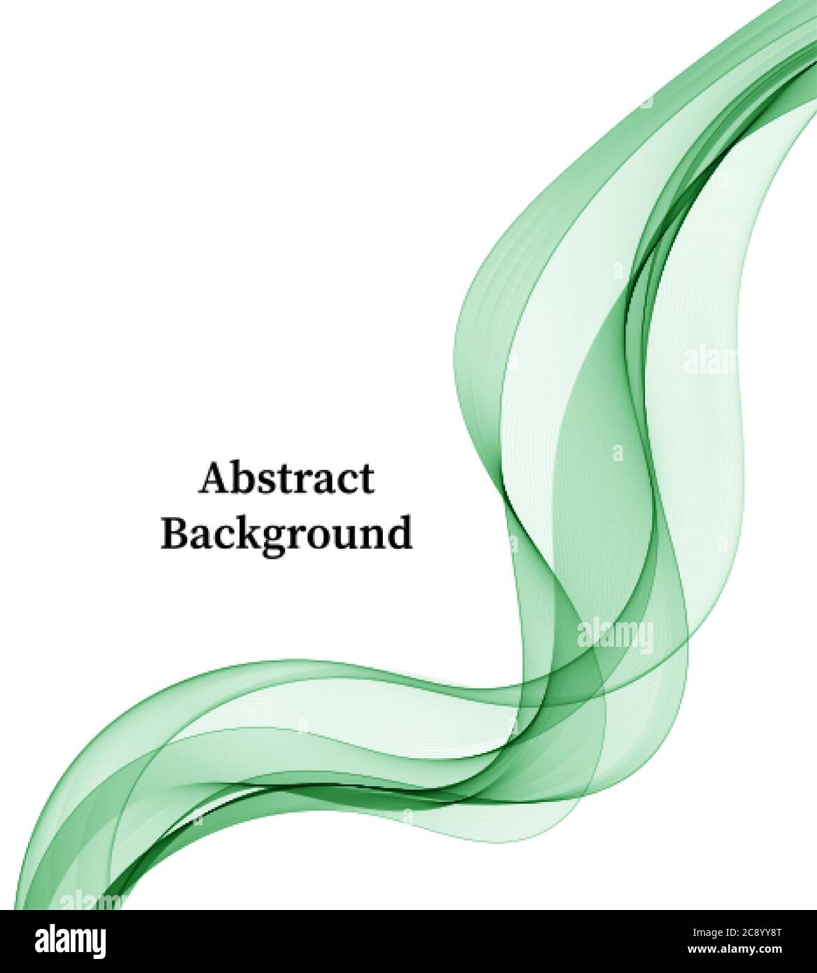 Abstract vector green wave. template for presentation Stock Vector ...