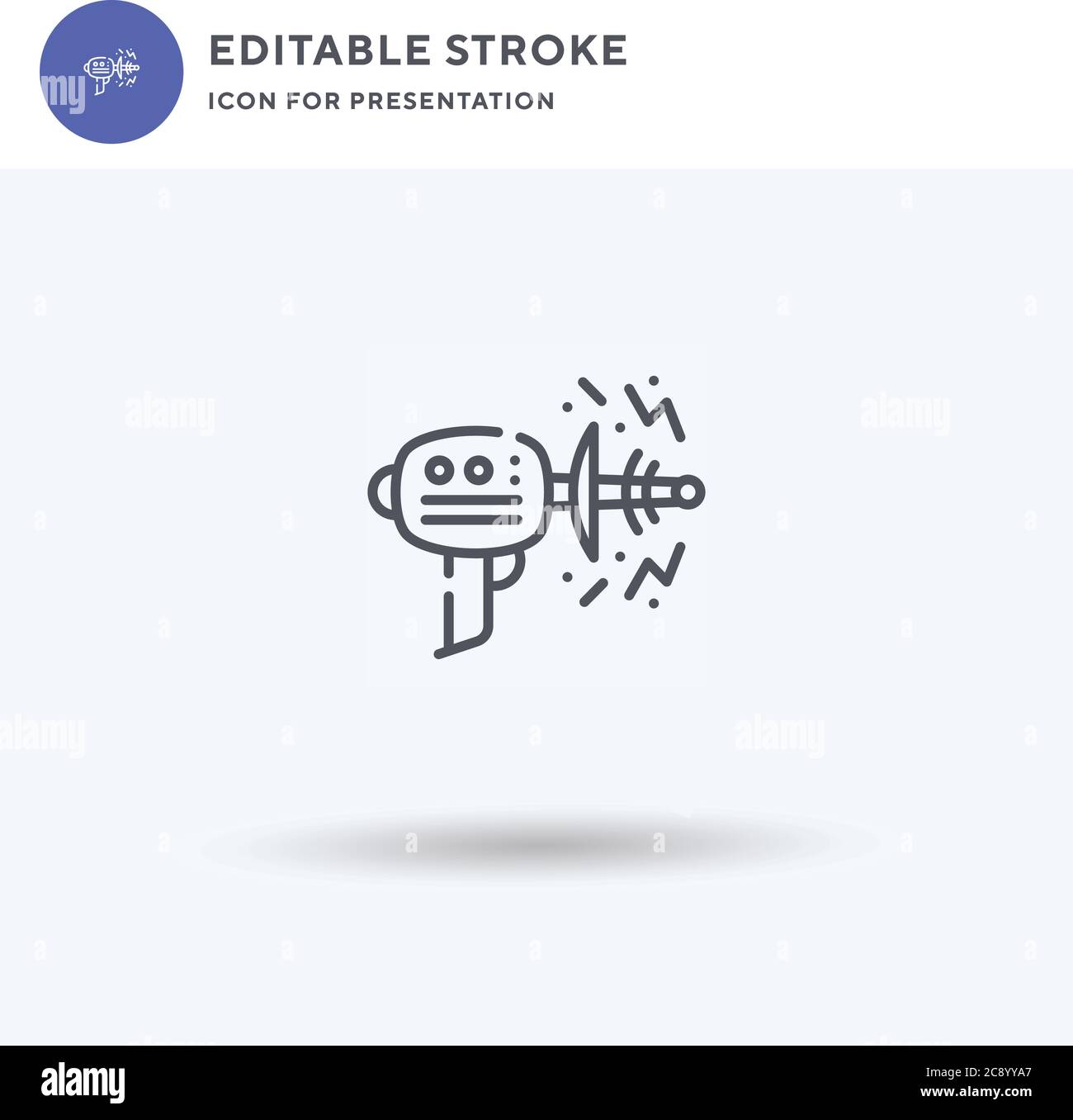 Space Gun icon vector, filled flat sign, solid pictogram isolated on ...