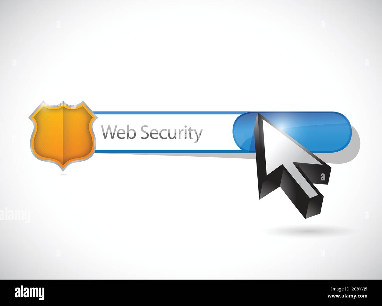 Web security search bar illustration design over a white background ...