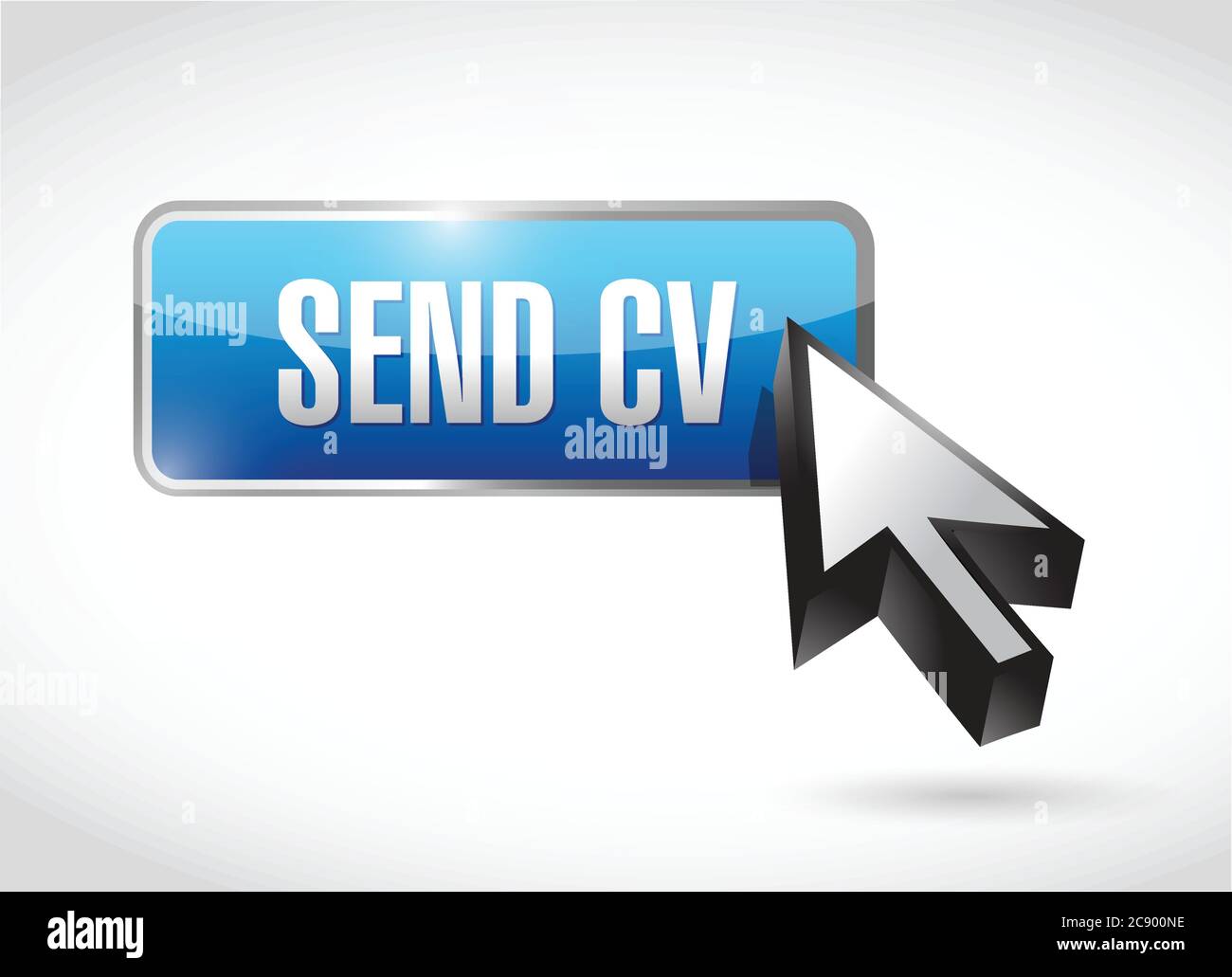 Send cv button and cursor illustration design over a white background ...