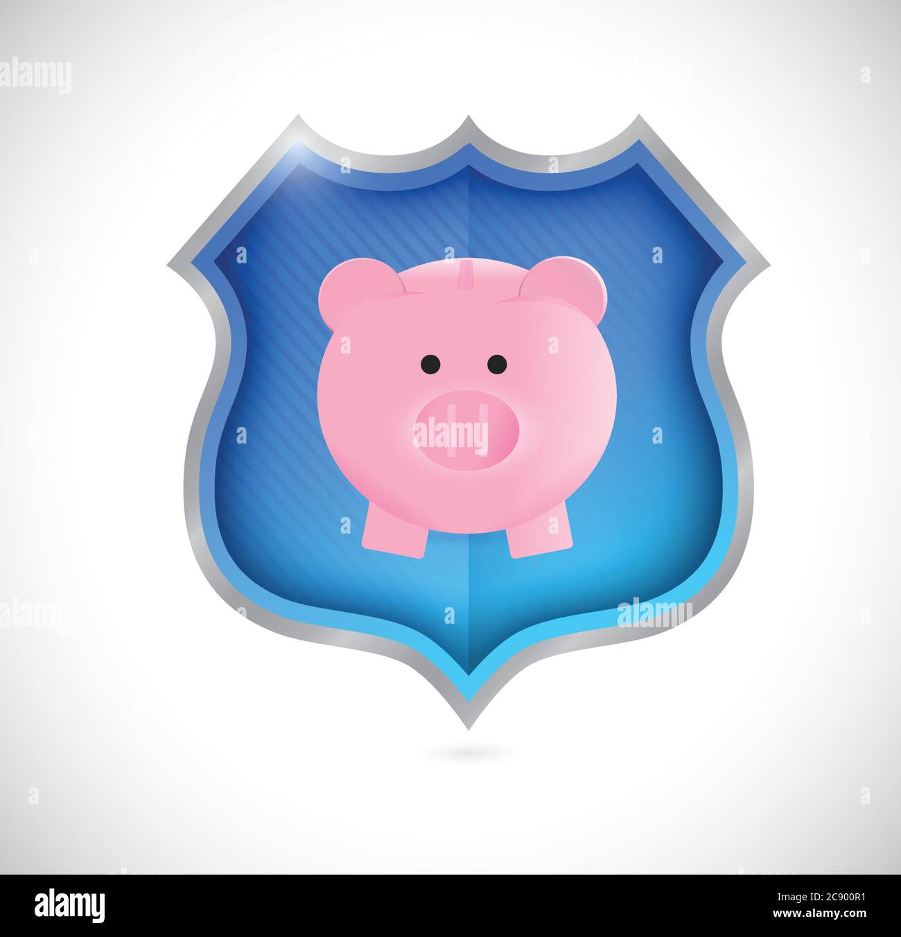 Protect your savings concept shield. illustration design over a white ...