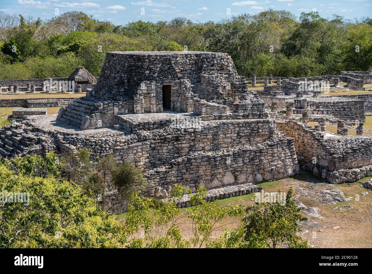 The Temple of the Painted Niches in the ruins of the Post-Classic Mayan ...