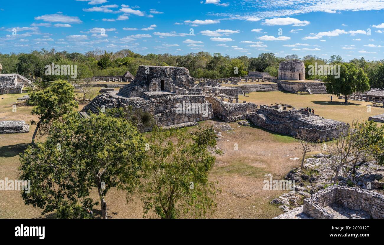 The Temple of the Painted Niches, left, and the Round Temple or ...