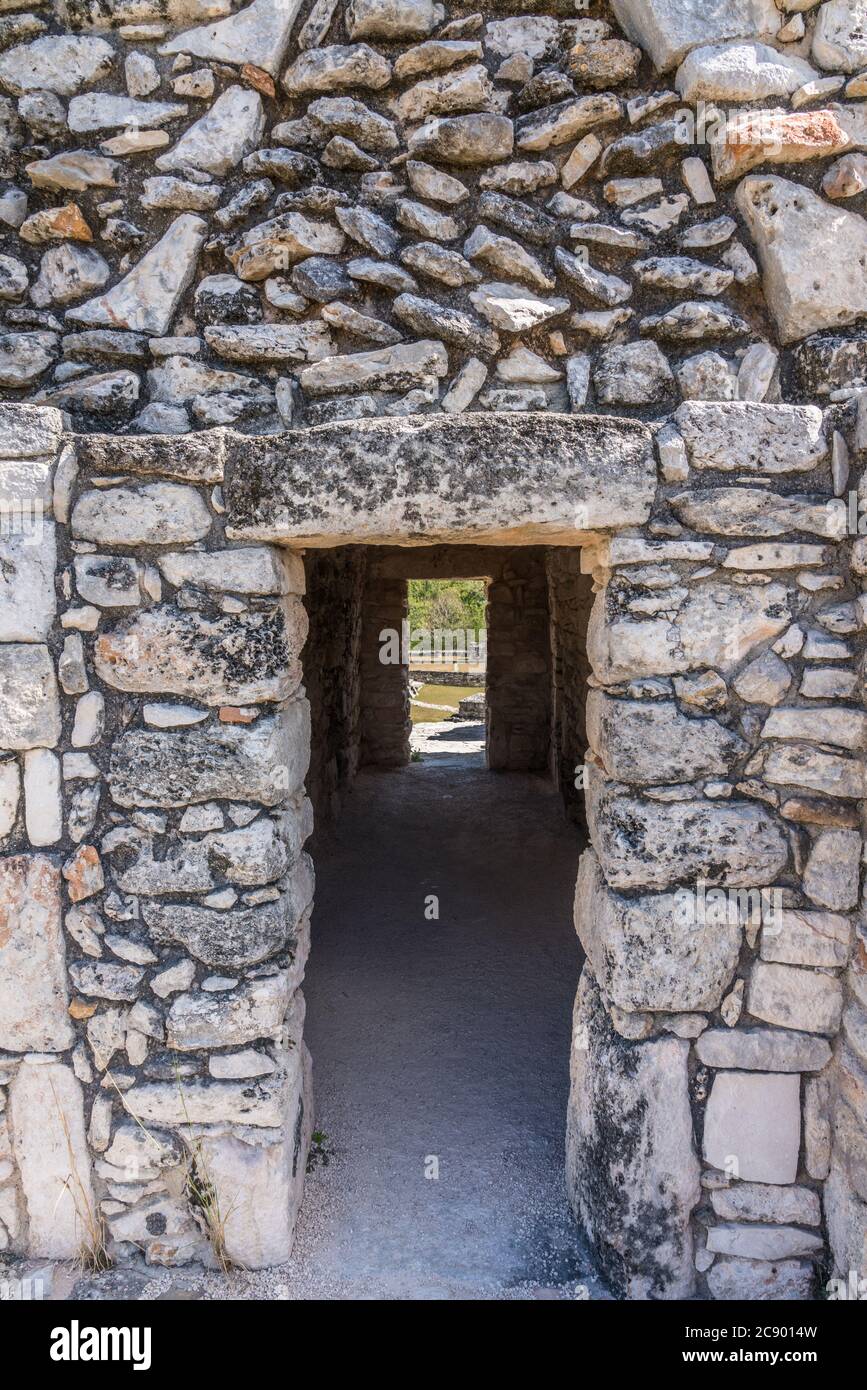 The Temple of the Painted Niches in the ruins of the Post-Classic Mayan ...