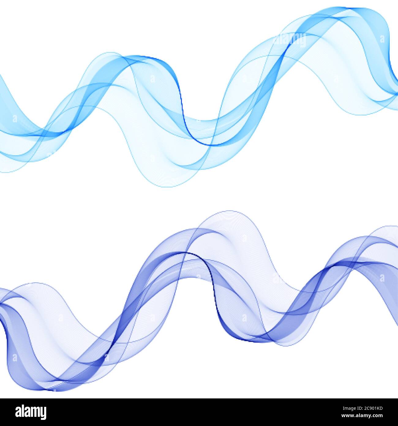 Set of colored waves. vector abstract background. Blue wavy lines Stock ...