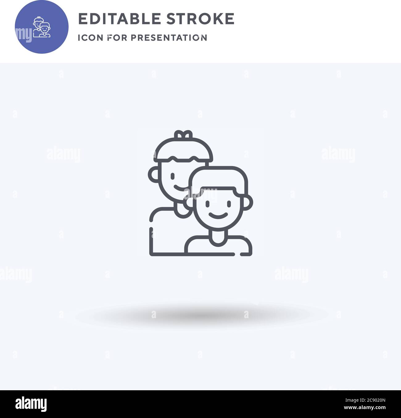 Brothers icon vector, filled flat sign, solid pictogram isolated on ...