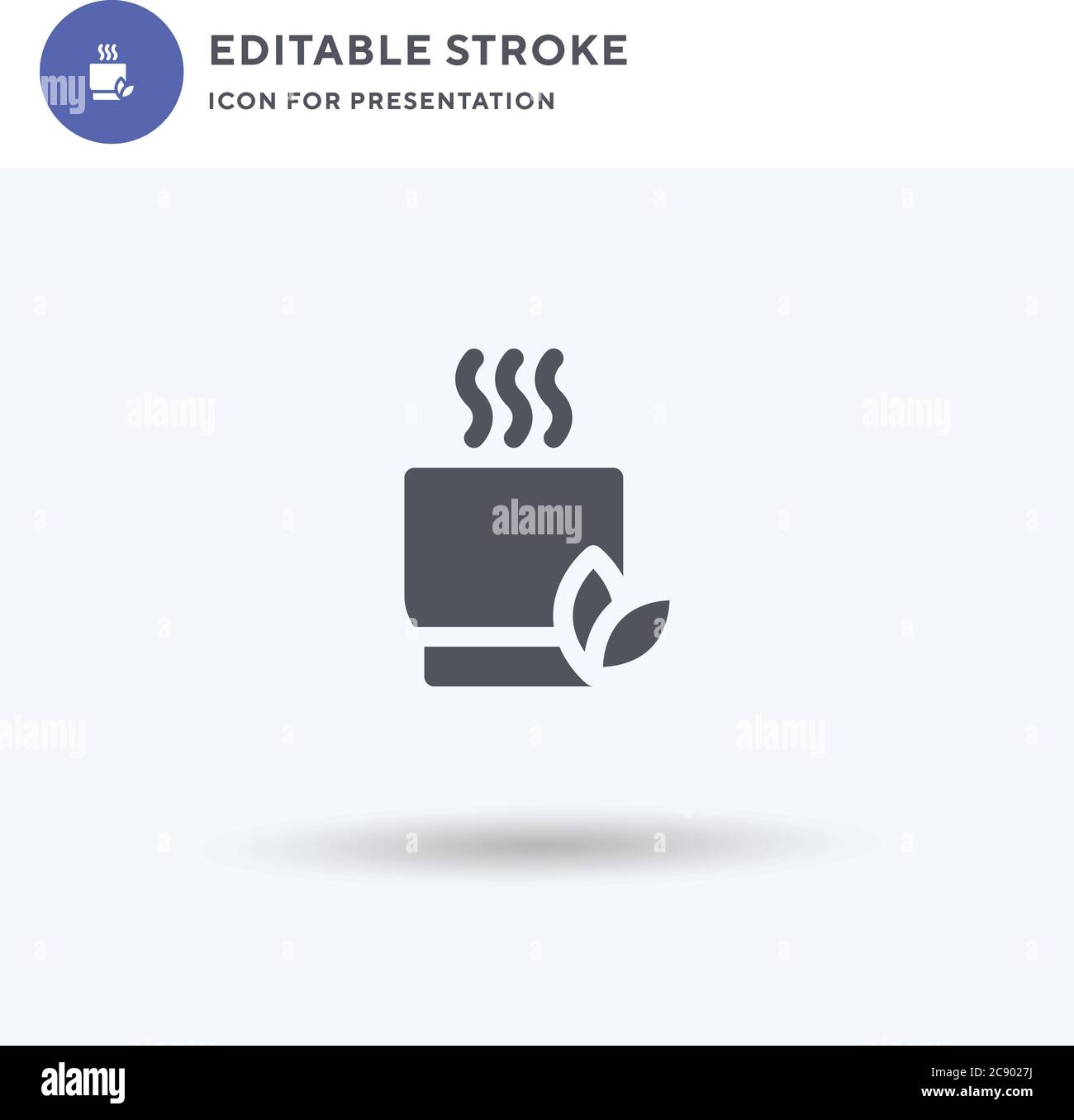 Green Tea icon vector, filled flat sign, solid pictogram isolated on ...