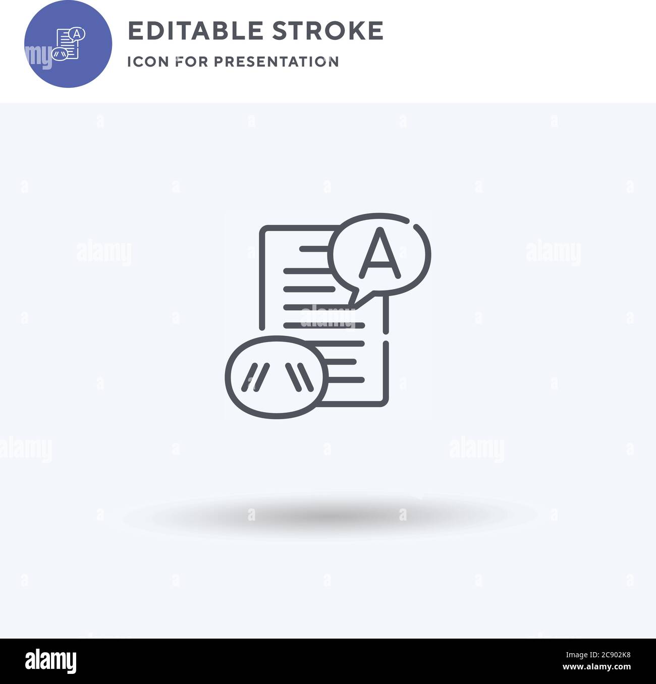 Language icon vector, filled flat sign, solid pictogram isolated on ...