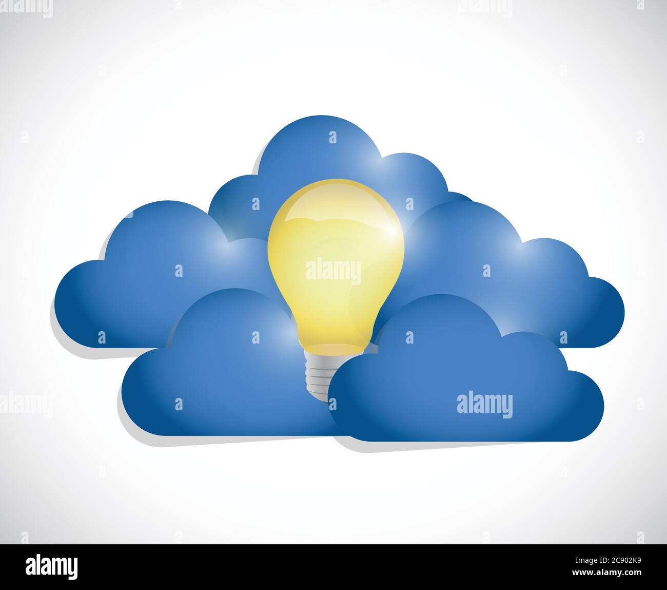 Idea clouds illustration design over a white background Stock Vector ...