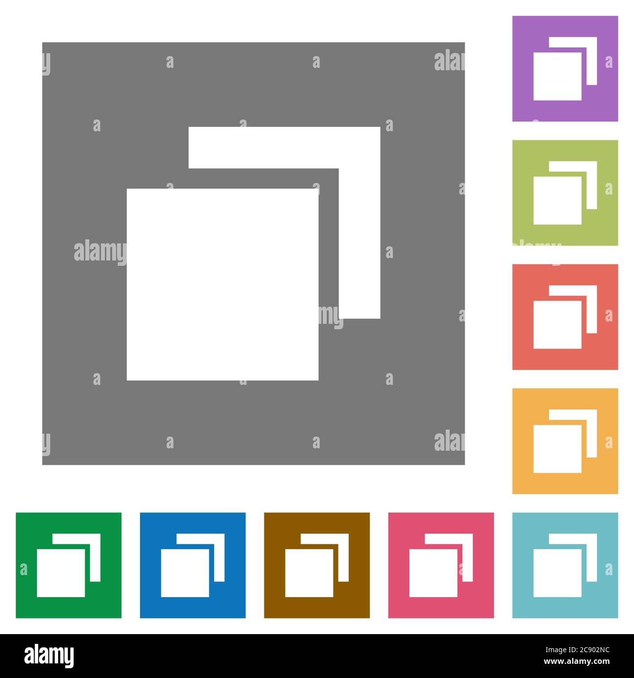 Overlapping elements flat icons on simple color square background Stock ... Overlapping elements flat icons on simple color square background Stock ...