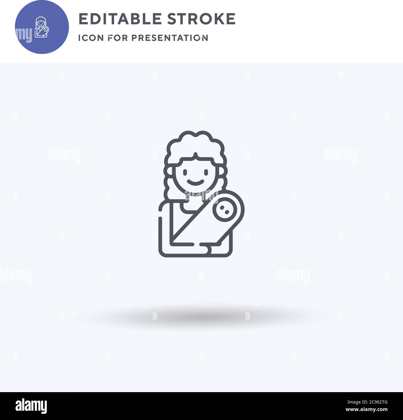 Nanny icon vector, filled flat sign, solid pictogram isolated on white ...