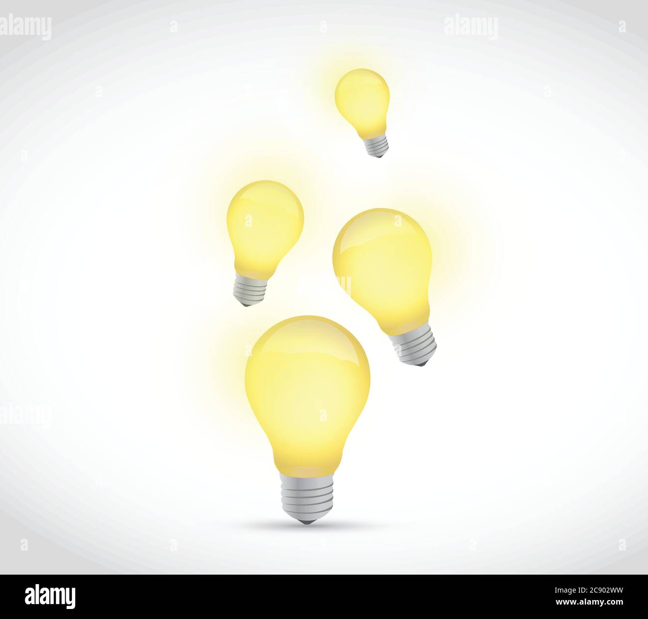 Ideas flying high concept illustration design over a white background ...