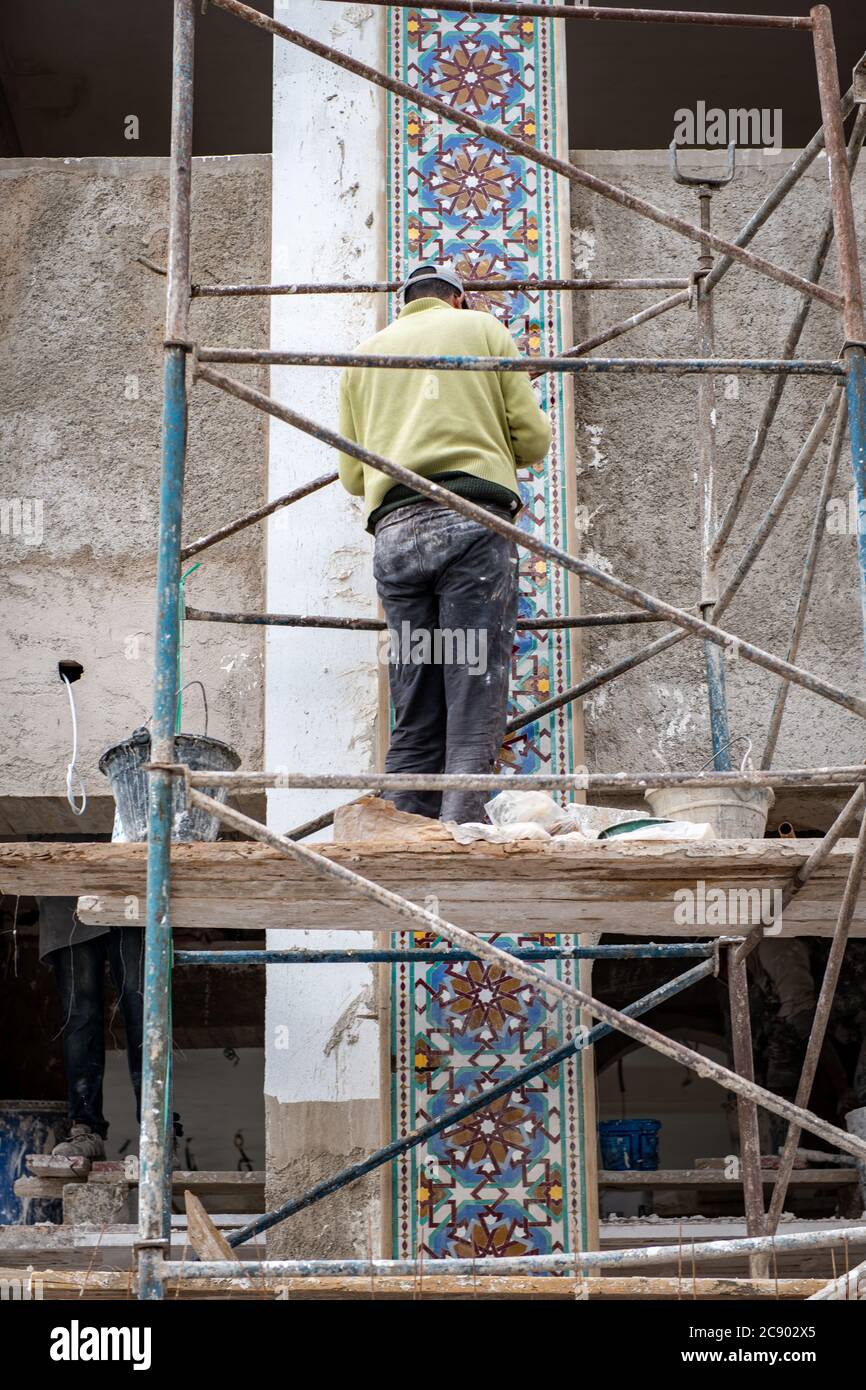 Applying tile hi-res stock photography and images - Alamy