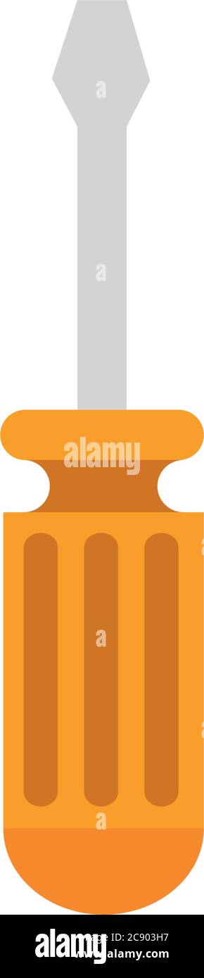 screwdriver tool construction, on white background Stock Vector Image ...