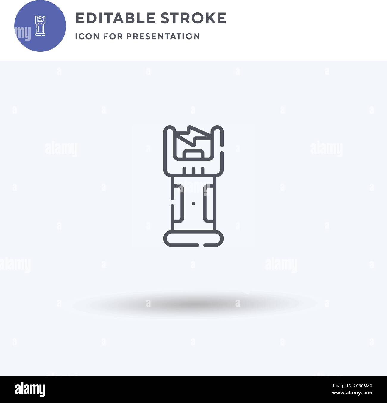 Stun Gun icon vector, filled flat sign, solid pictogram isolated on ...