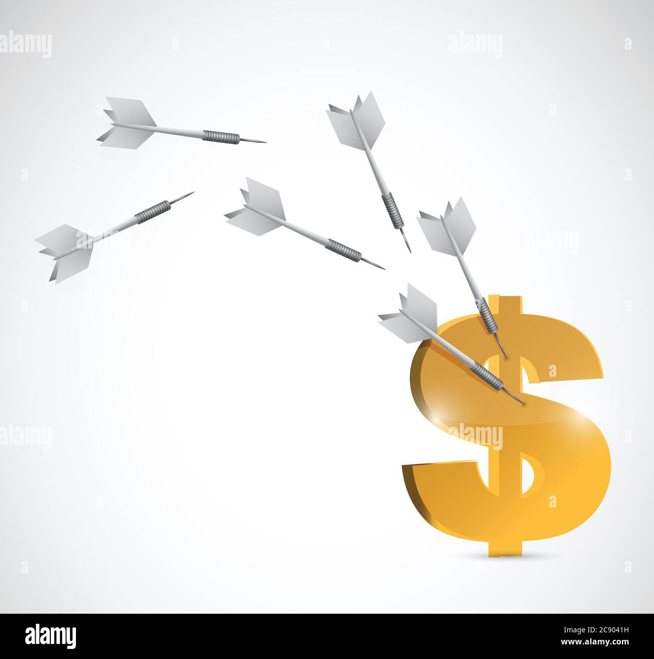 Target dollar currency illustration design over a white background ...