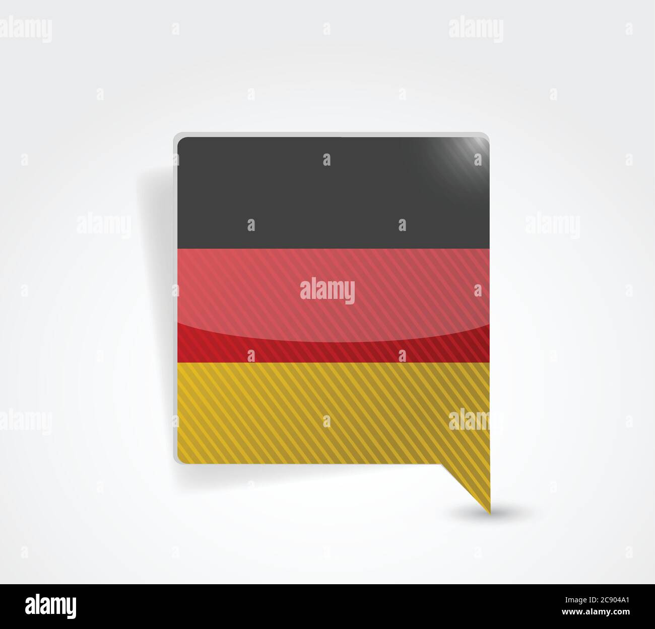 German message bubble illustration design over a white background Stock ...