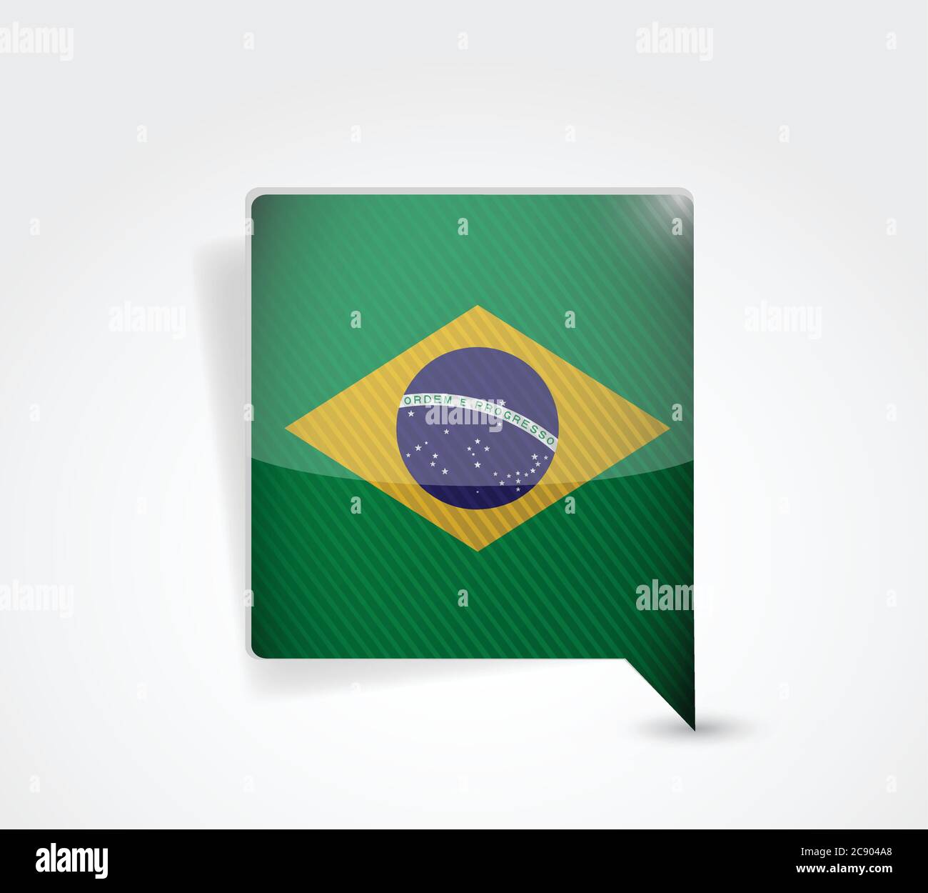 Brazil. brasil message bubble illustration design over a white ...