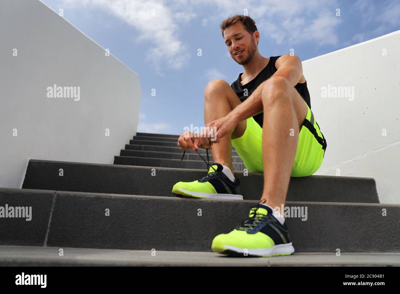 Man stairs hi-res stock photography and images - Alamy