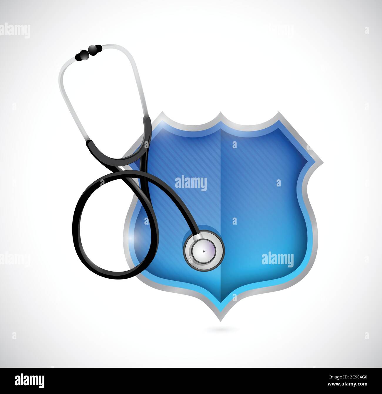 Medical shield illustration design over a white background Stock Vector ...
