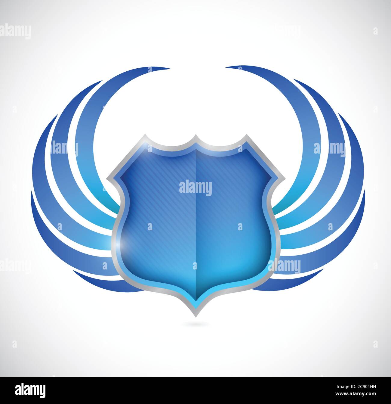 Shield protection illustration design over a white background Stock ...