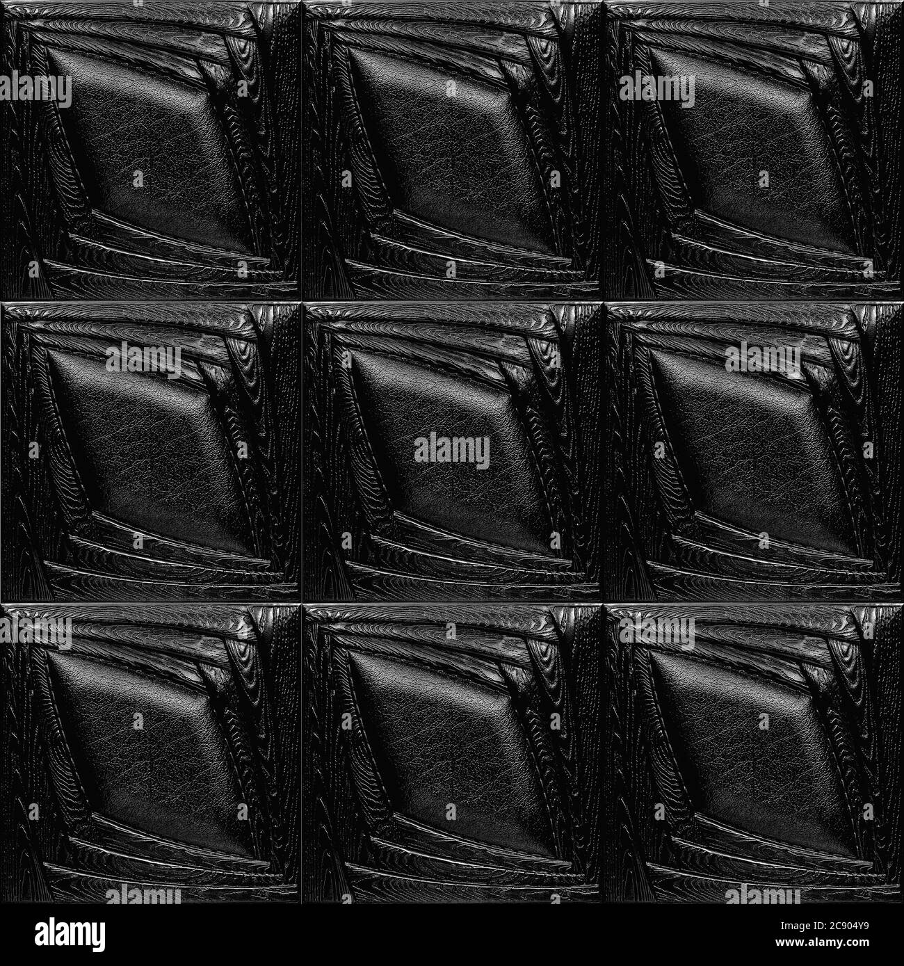 Tile leather for a room decor, a tile with volume drawing and texture ...