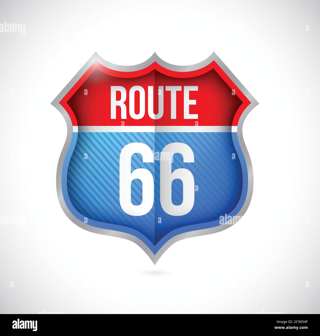 Route 66 street sign illustration design over a white background Stock ...