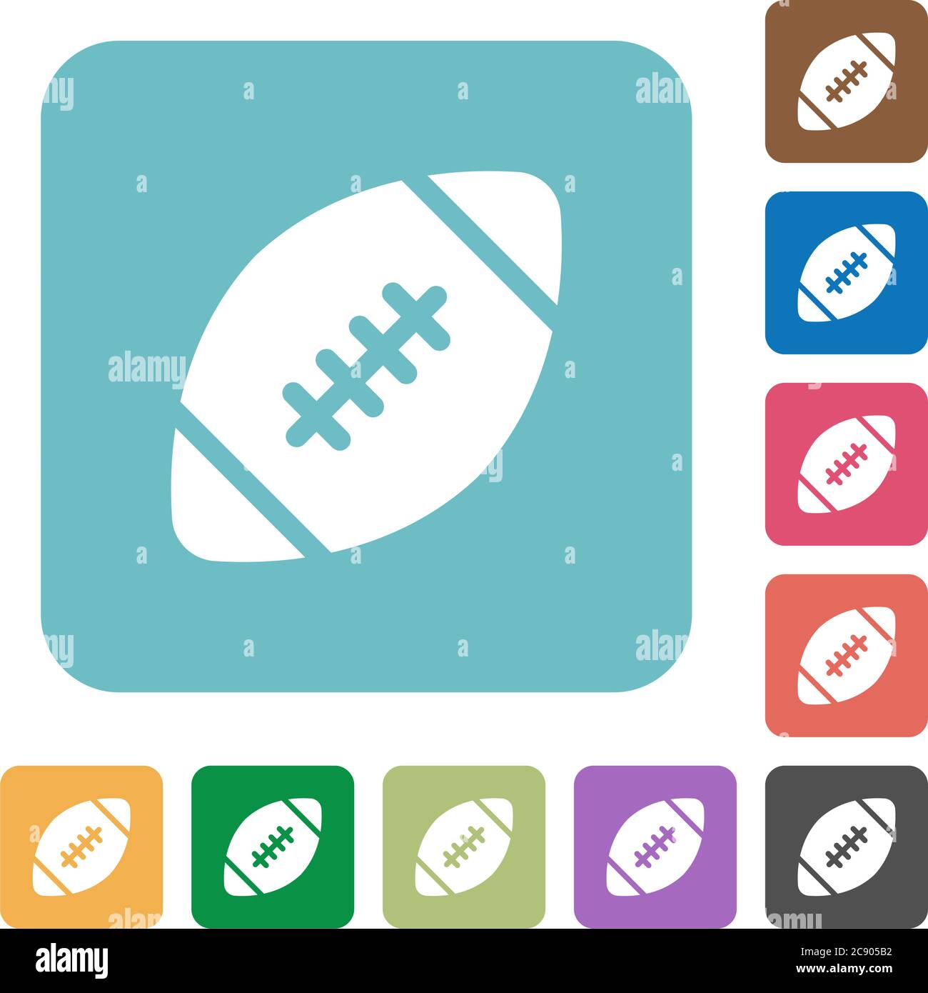 Plain rugby ball Stock Vector Images - Alamy