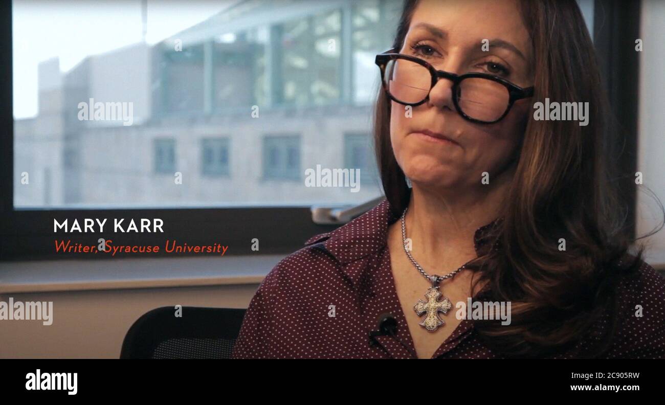 FLANNERY, Mary Karr, writer, Syracuse University, 2019. © Long Distance ...