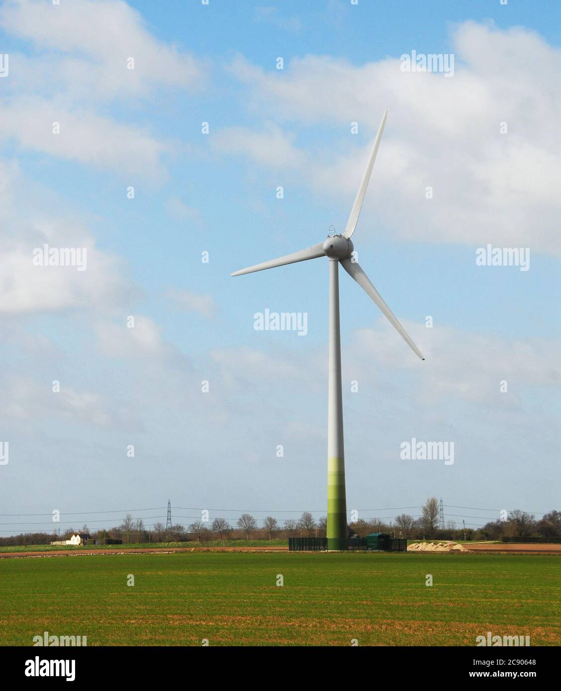 Electricity pylon wind turbine in hi-res stock photography and images ...
