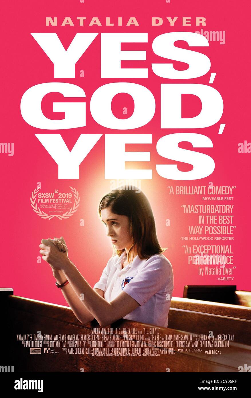 YES, GOD, YES, US poster, Natalia Dyer, 2019. © Vertical Entertainment ...