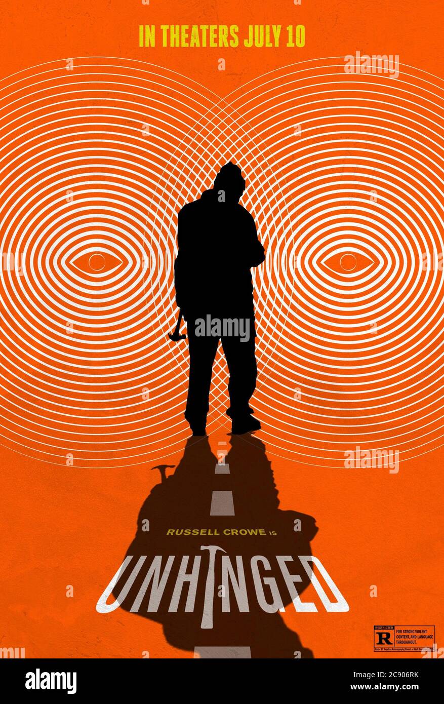 UNHINGED, US advance poster, Russell Crowe, 2020. © Solstice Studios ...