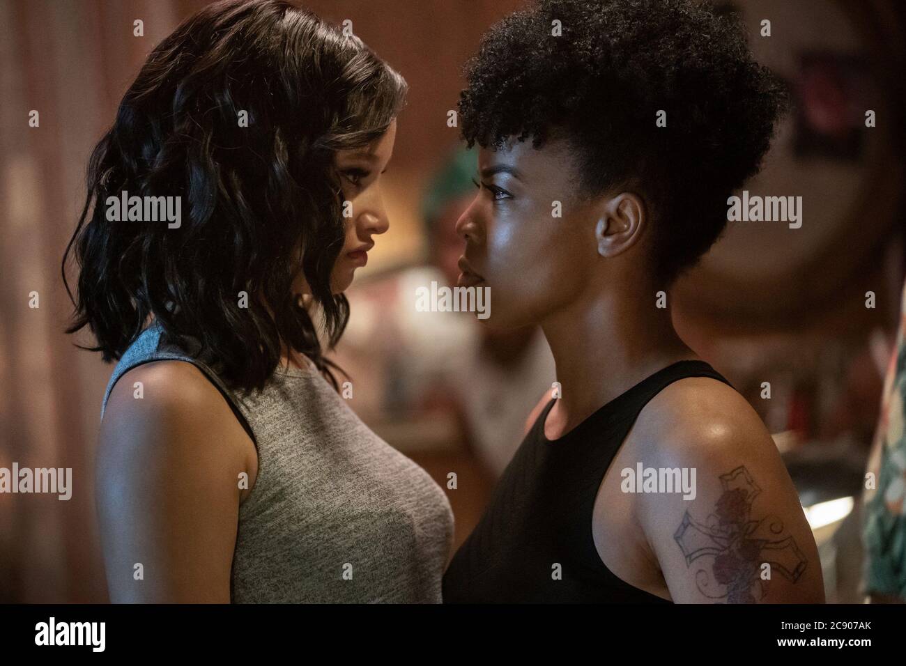 P-VALLEY, from left: Elarica Johnson, Brandee Evans, Scars , (Season 1 ...