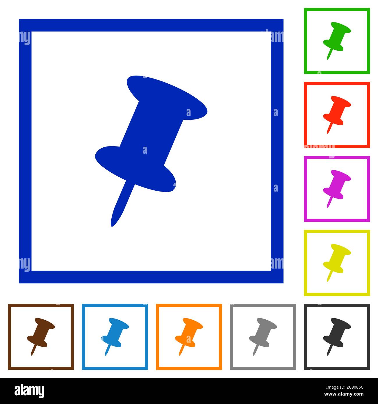 Square attachment pin Stock Vector Images - Alamy